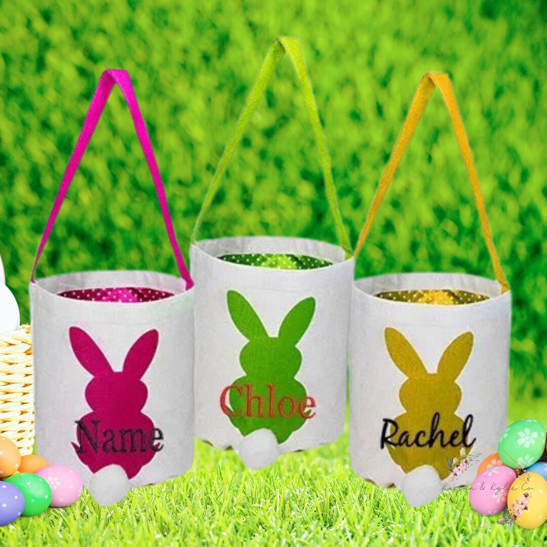 Personalized Easter Basket Custom Name Easter Bunny Basket Customized ...