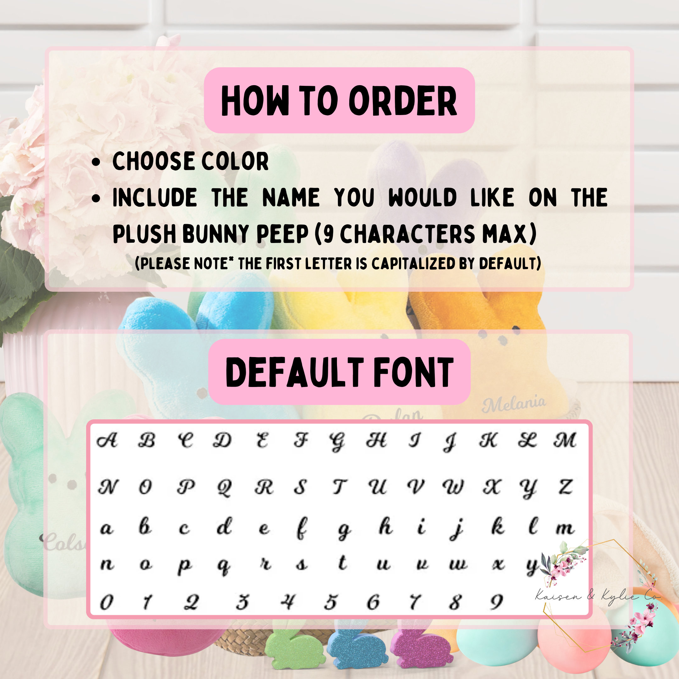 Personalized Peep Bunny Plush With Name Easter Peeps Bunny Plush Custom Peeps Bunny Easter ...