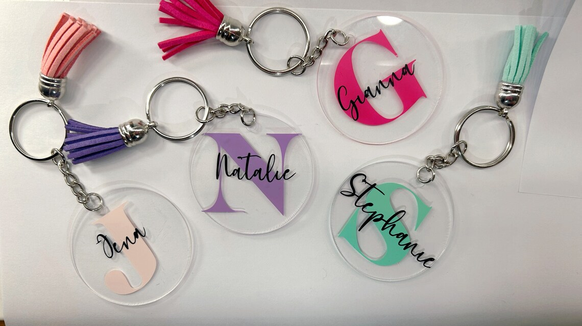 Bridal Party/party Favor/personalized/custom Keyrings - Etsy