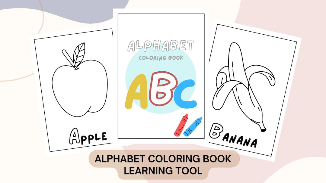 Alphabet Coloring Book | Learning Tool for Children Coloring Sheets - Etsy
