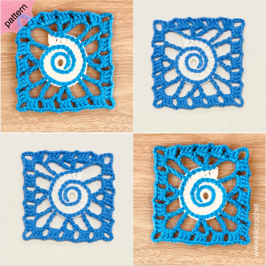 Granny Shell Square Crochet Pattern - Etsy