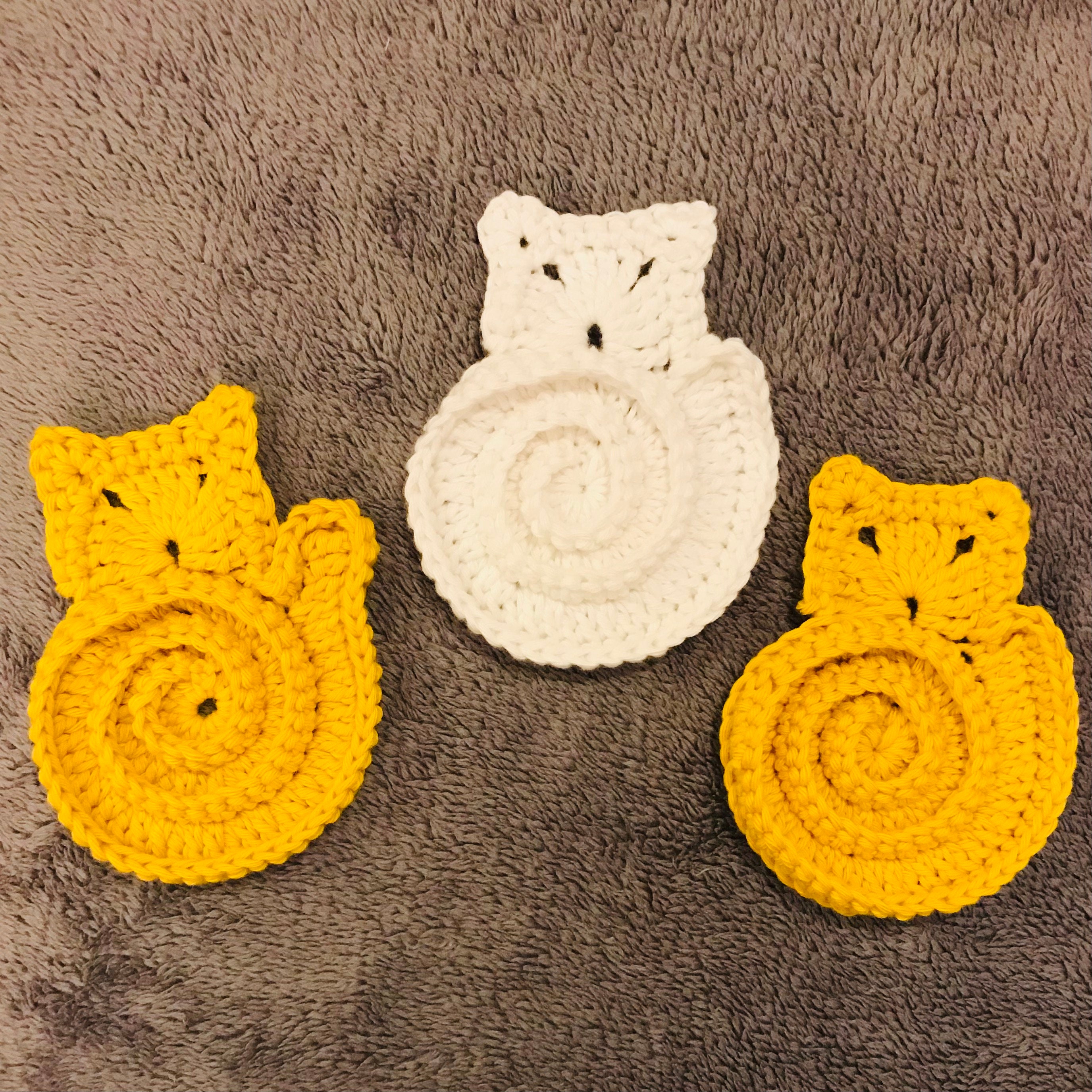 Swirly Cat Coaster Crochet Pattern Small Asymmetrical Cat Pattern - Etsy