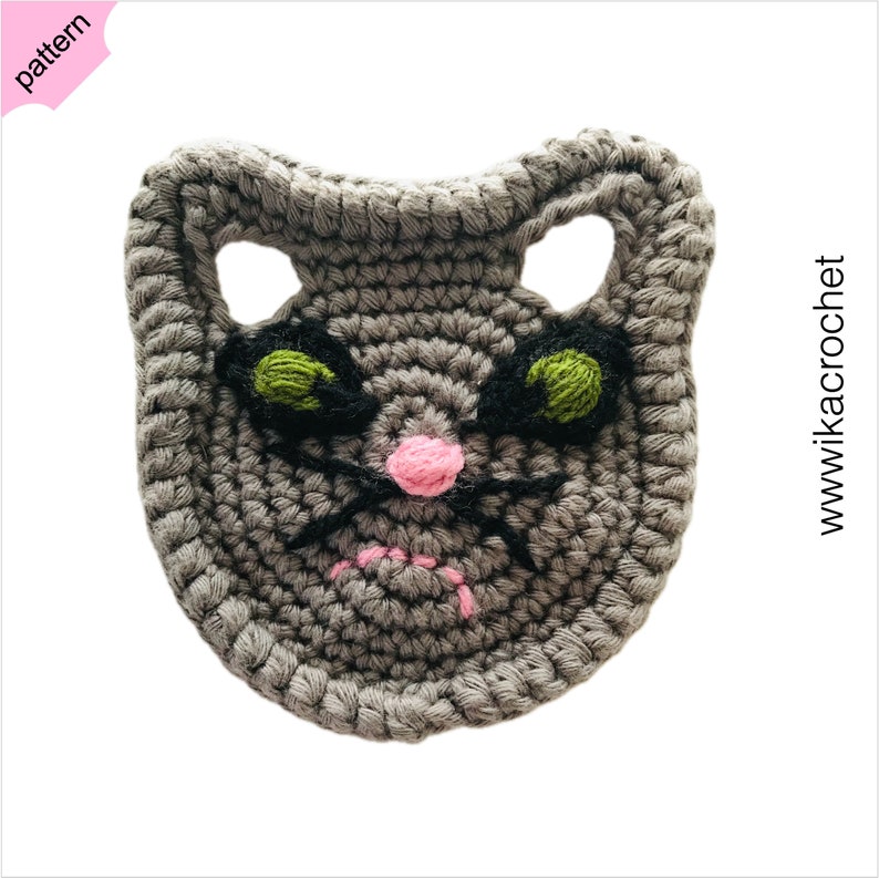 Angry Cat Coaster Crochet Pattern - Etsy
