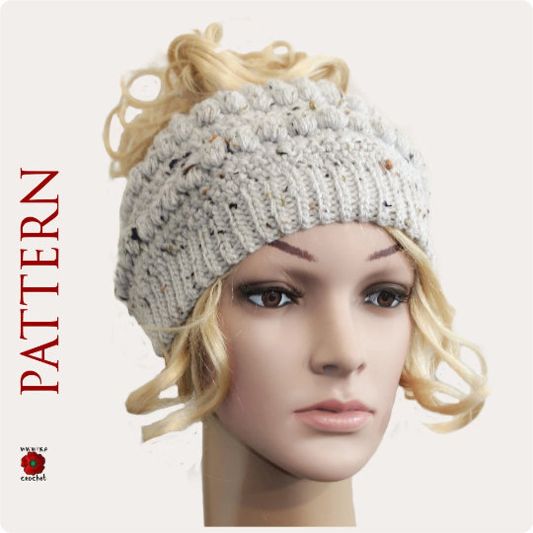 The Messy Bun Hat Woman Winter Hats Woman - Etsy