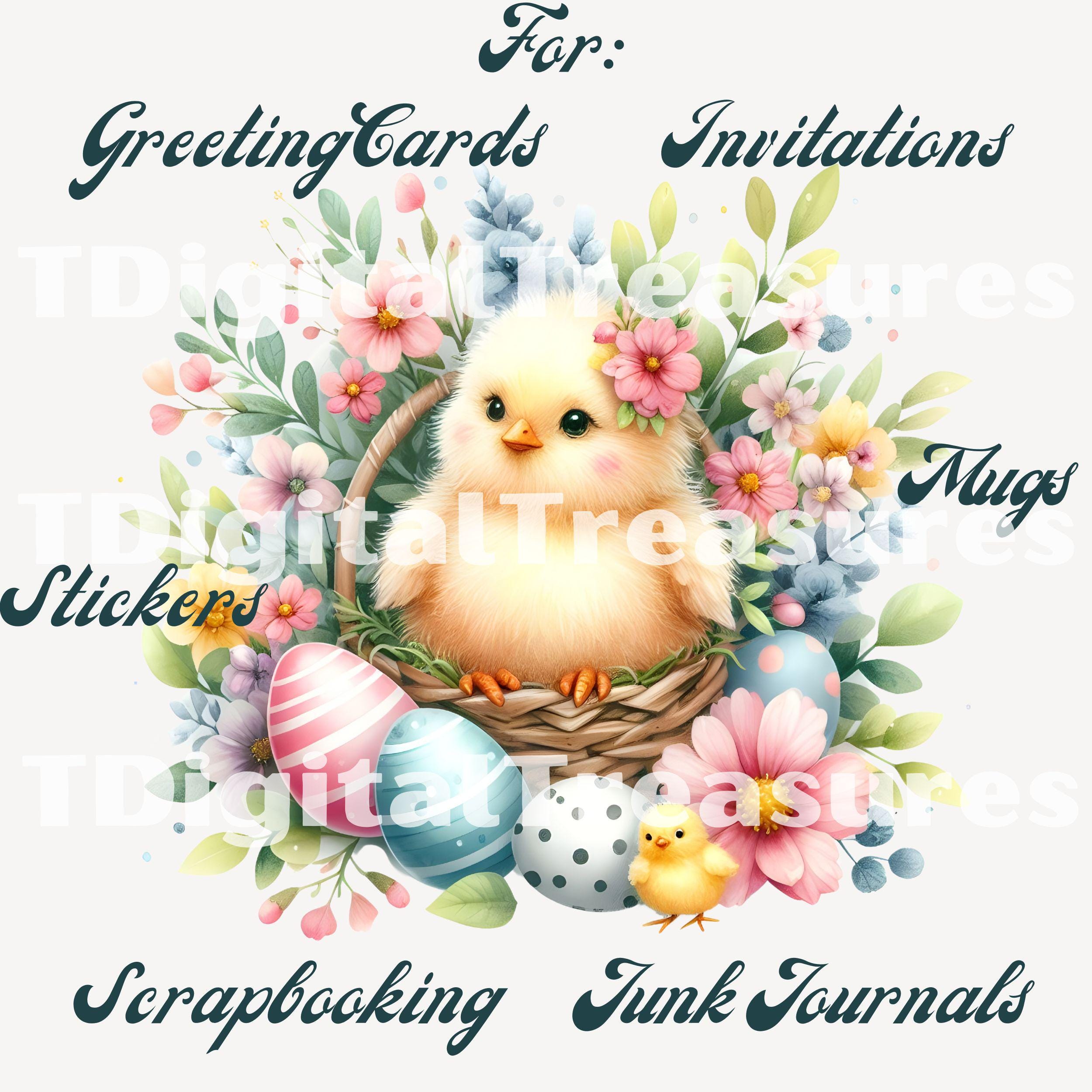 Easter Chick Clipart Bundle,easter PNG Clipart,easter Design,chick ...