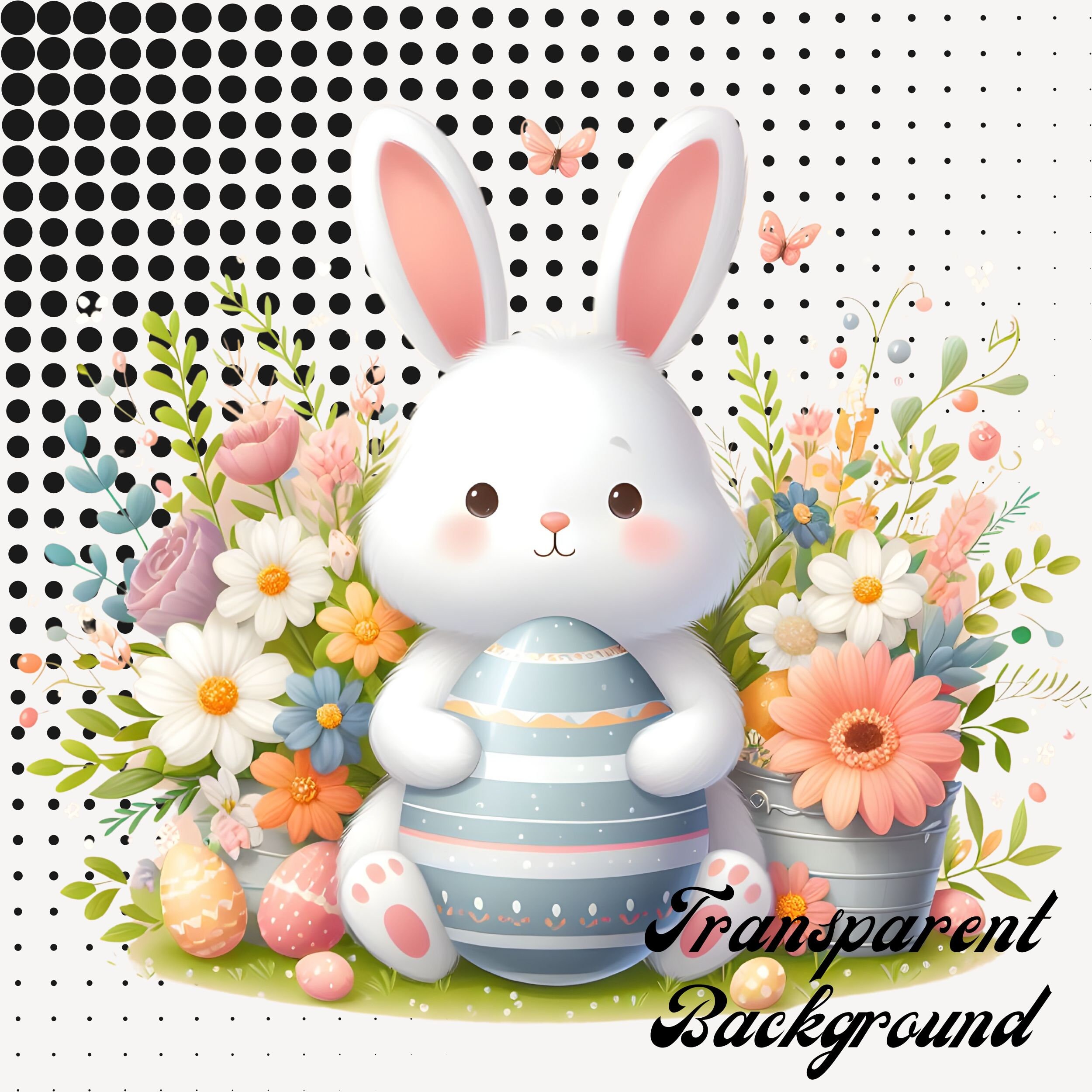 Easter Bunny Clipart Bundle,watercolor Easter Clipart,easter Design ...