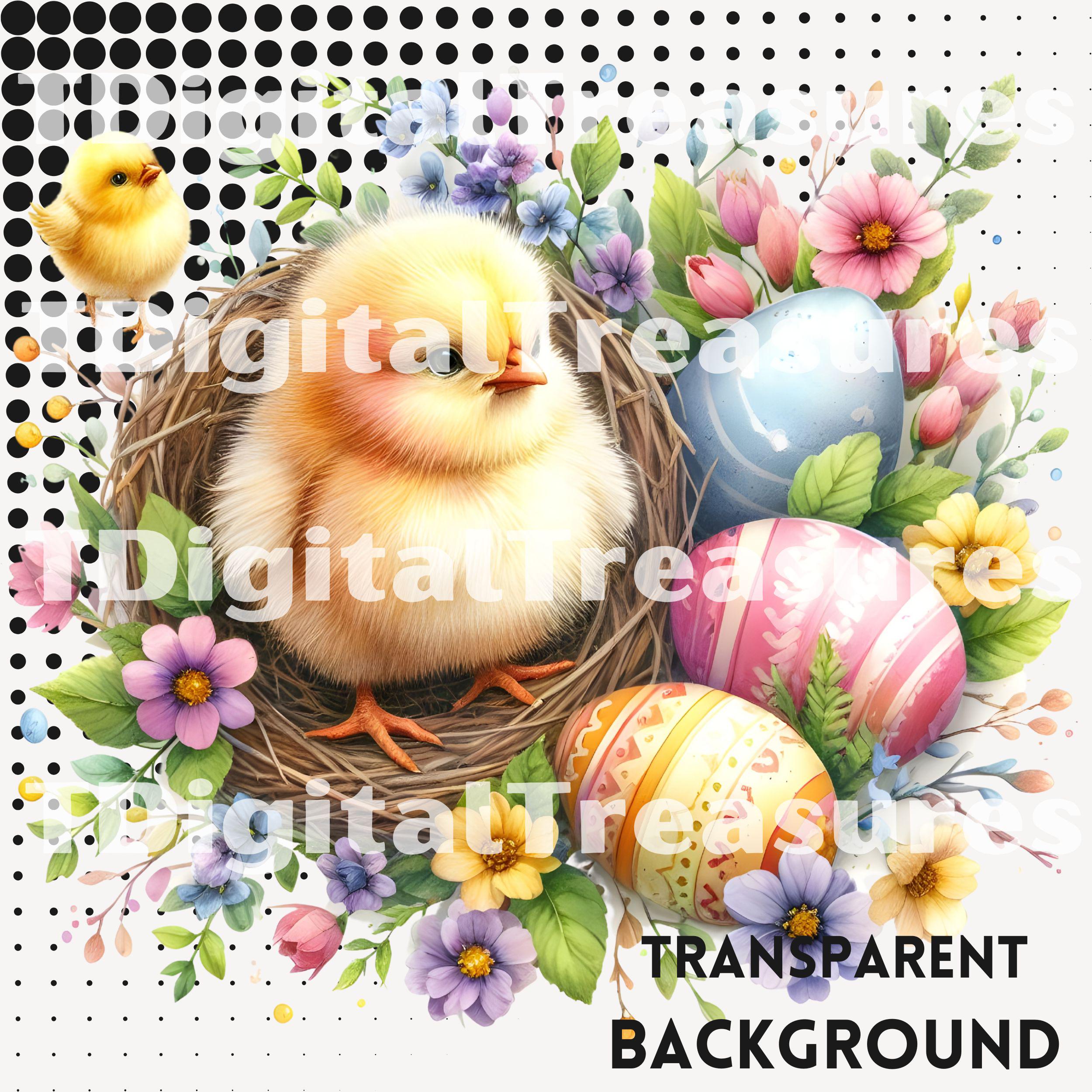 Easter Chick Clipart Bundle,easter PNG Clipart,easter Design,chick ...