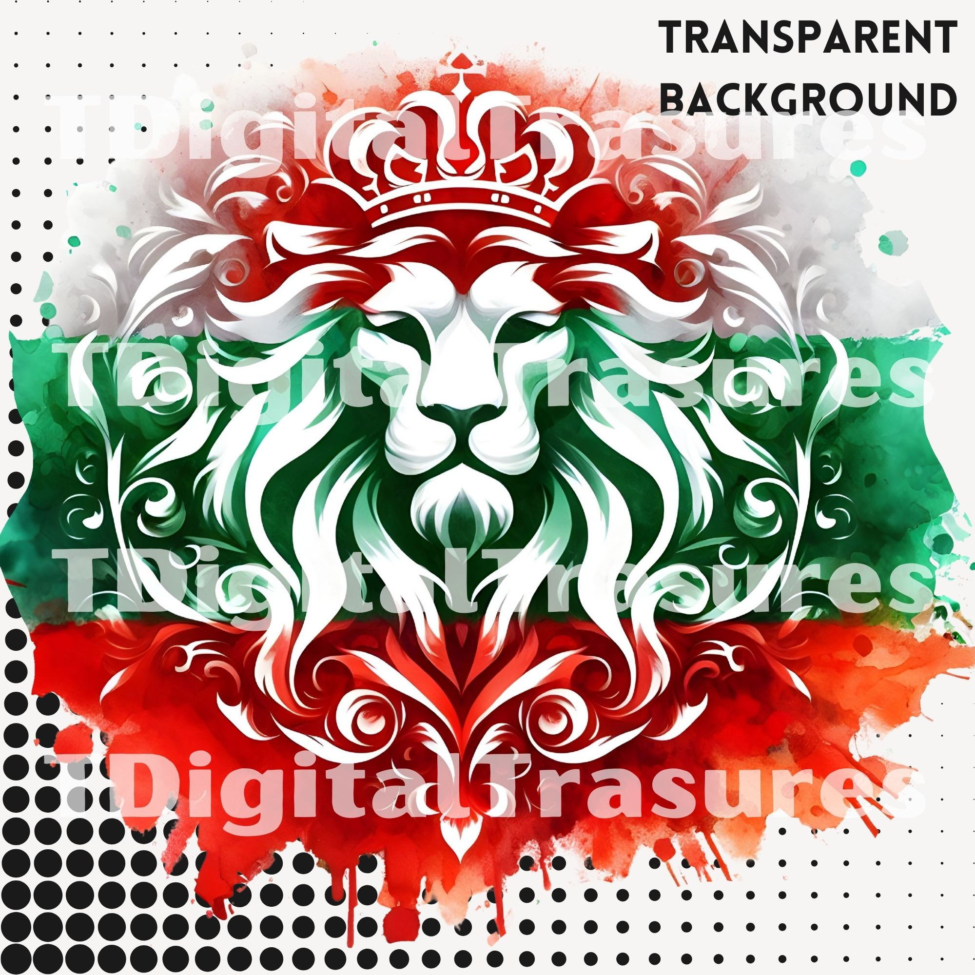 Bulgarian Lion Clipart,bulgarian Lion Bundle,bulgarian Watercolor Lion ...