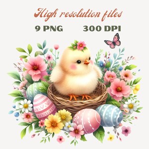 Easter Chick Clipart Bundle,easter PNG Clipart,easter Design,chick ...