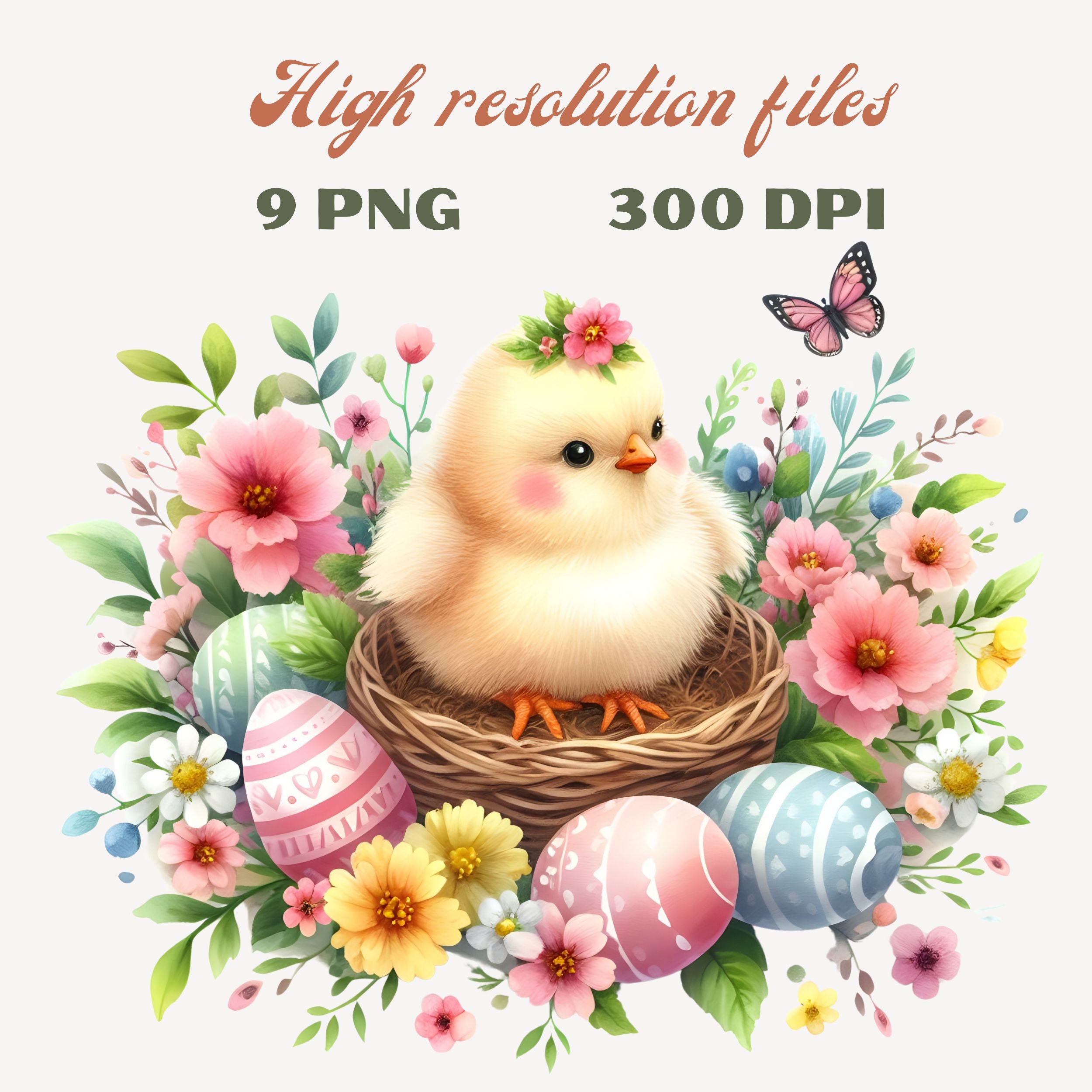 Easter Chick Clipart Bundle,easter PNG Clipart,easter Design,chick ...