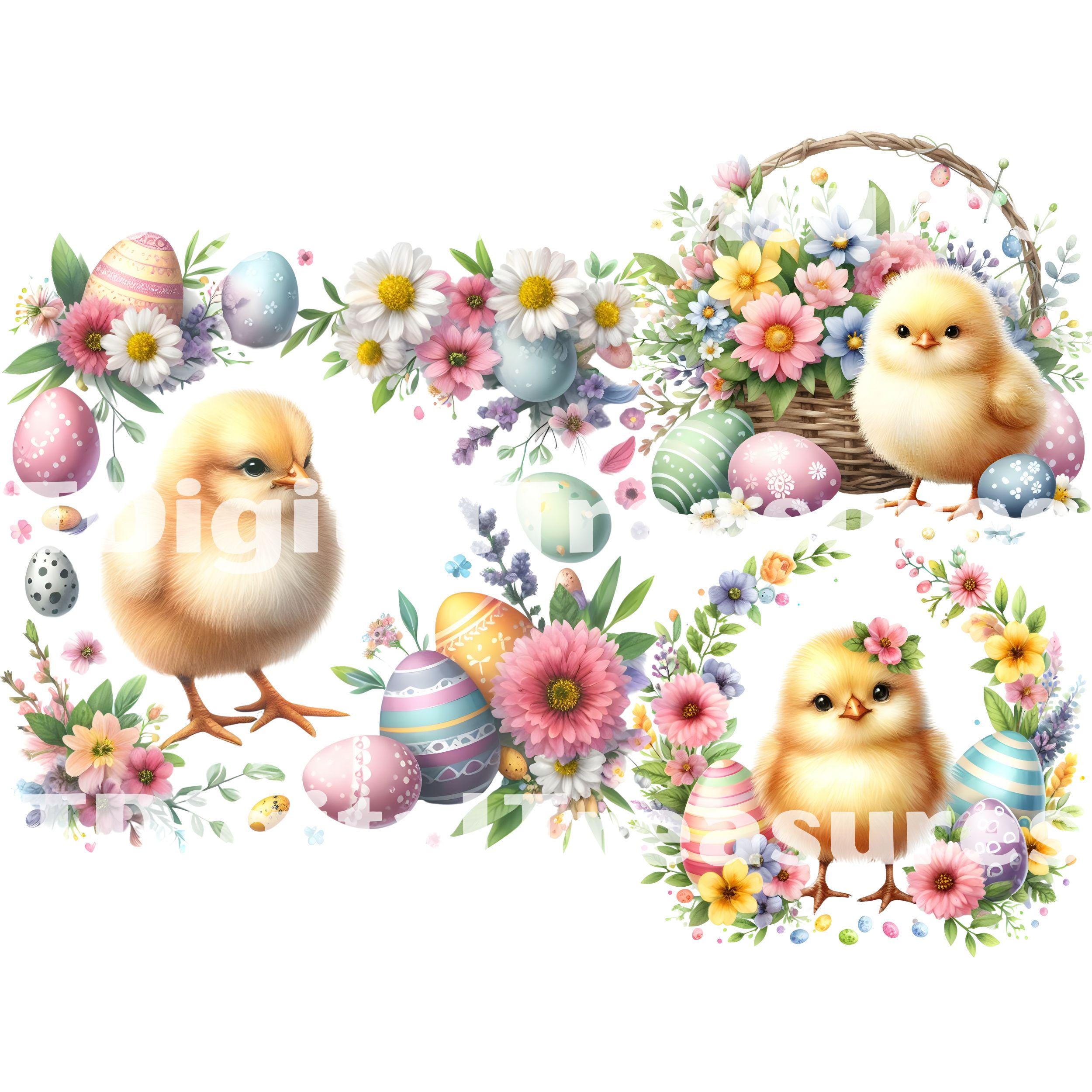 Easter Chick Clipart Bundle,easter PNG Clipart,easter Design,chick ...