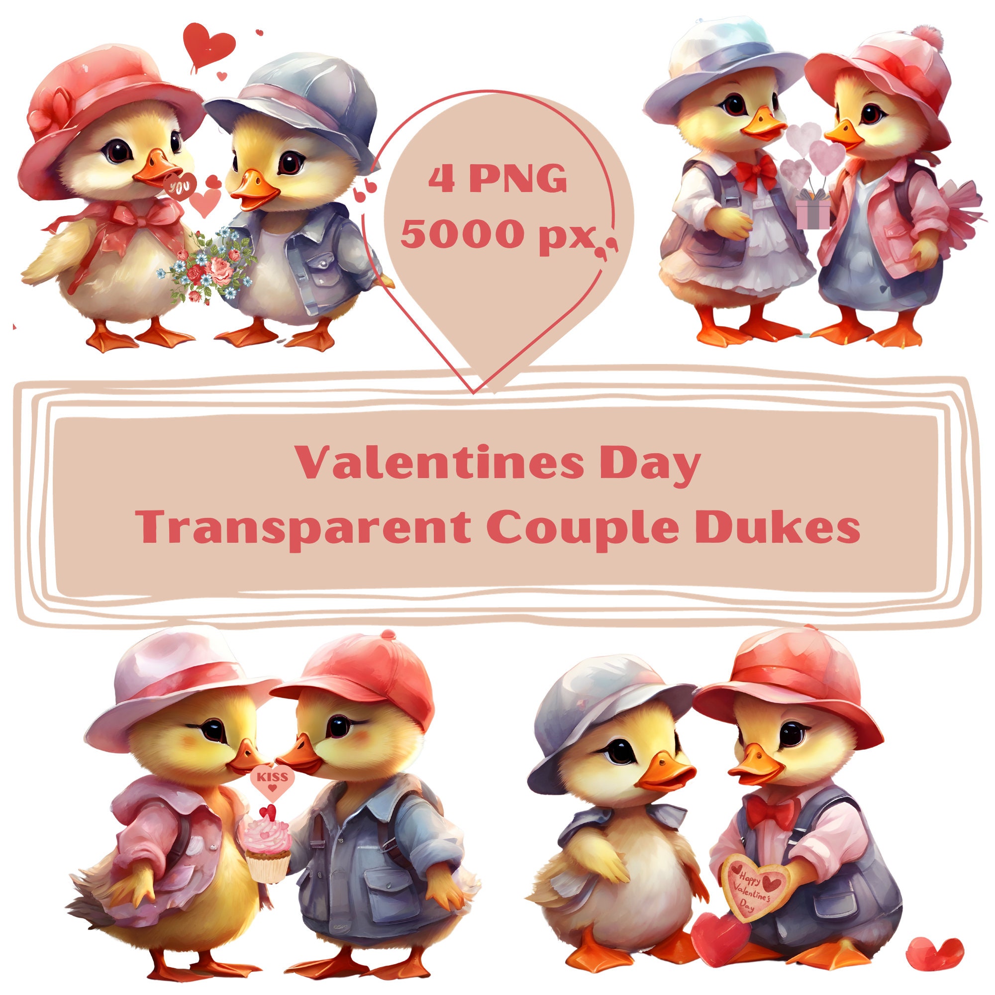Valentine Couple Dukes,clipart Bundle,romantic Valentine's Day Cute ...