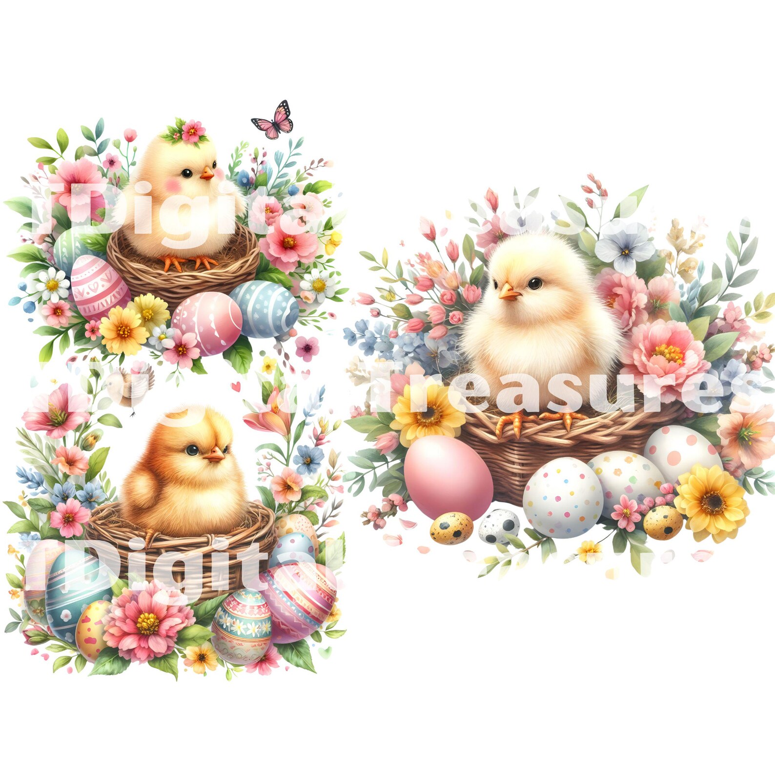 Easter Chick Clipart Bundle,easter PNG Clipart,easter Design,chick ...