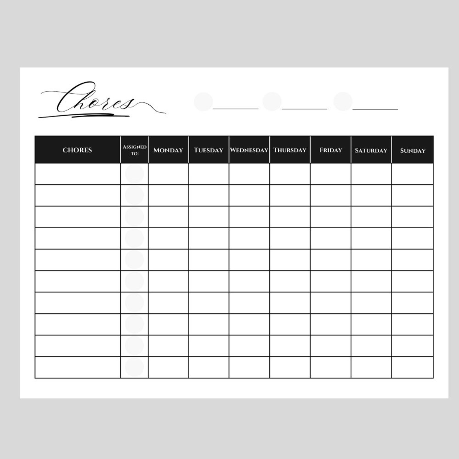 Minimalist Chore Chart | Family Home Organization | Kids Organization ...