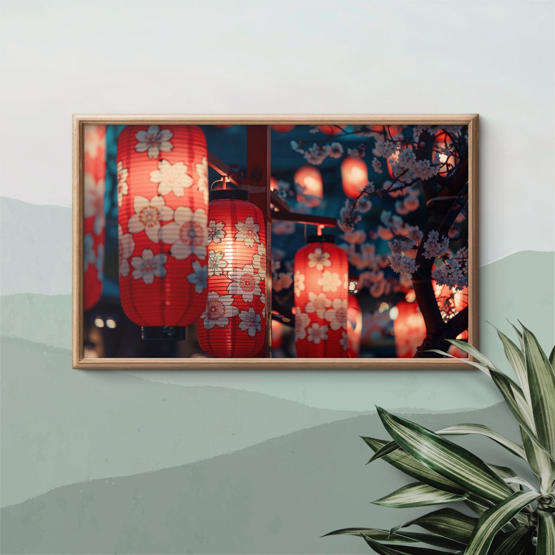 Japanese Cherry Blossom Lanterns - Etsy