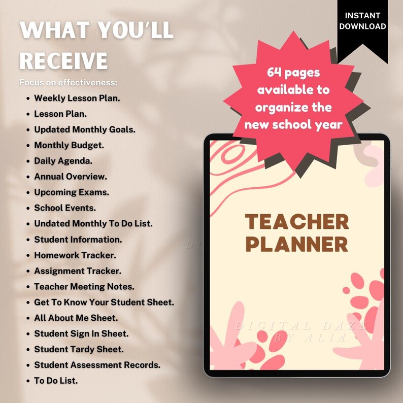 Teacher Digital Planner 2024/25 Planner, Digital Teacher Planner, iPad ...