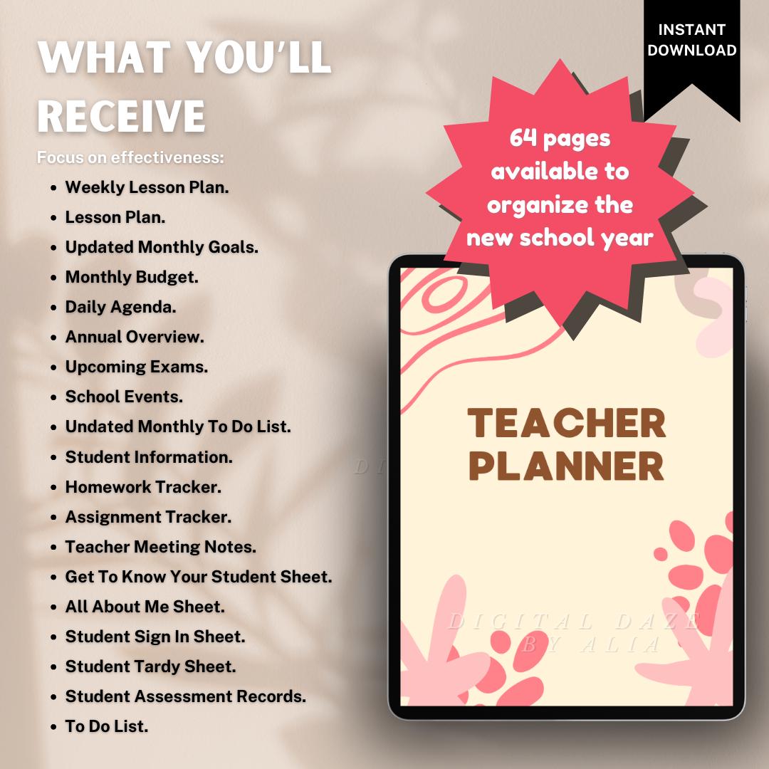 Teacher Digital Planner 2024/25 Planner, Digital Teacher Planner, iPad ...