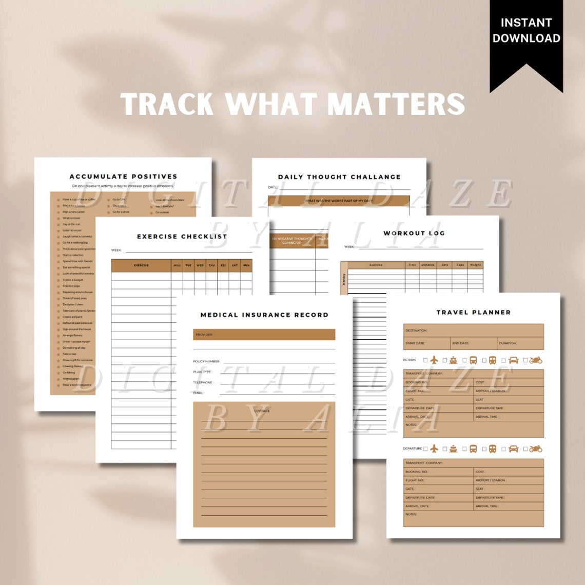 Mental Health Planner Printable Digital Planner for Mental Health and ...