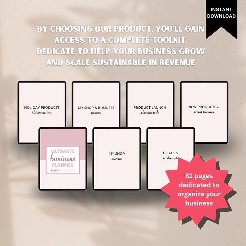 Business Planner Toolkit | Digital Downloads | Printable Planner ...