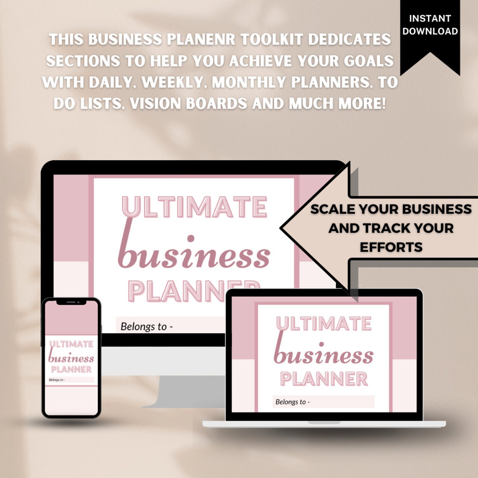 Business Planner Toolkit | Digital Downloads | Printable Planner ...