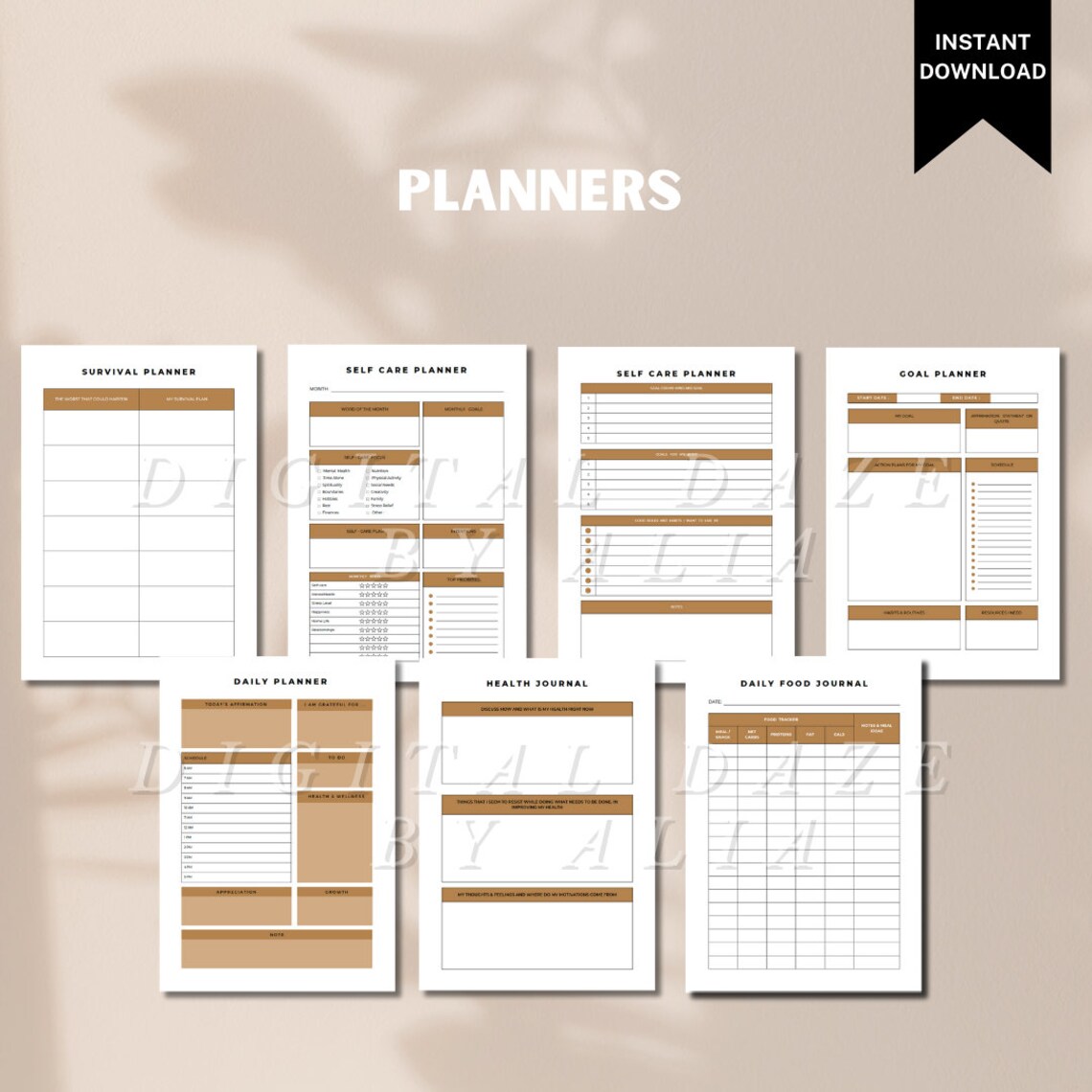 Mental Health Planner Printable | Digital Planner for Mental Health and ...