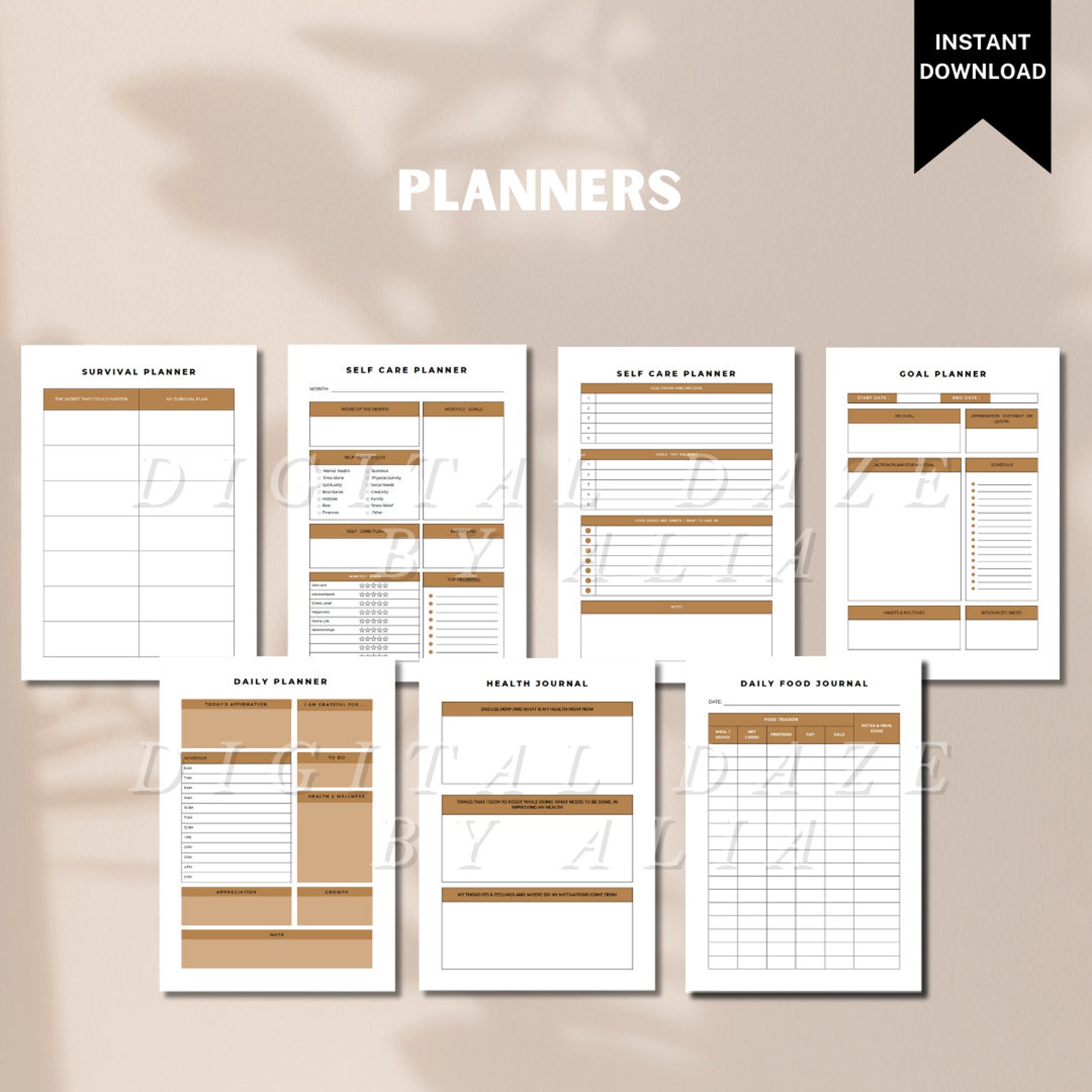 Mental Health Planner Printable Digital Planner for Mental Health and ...