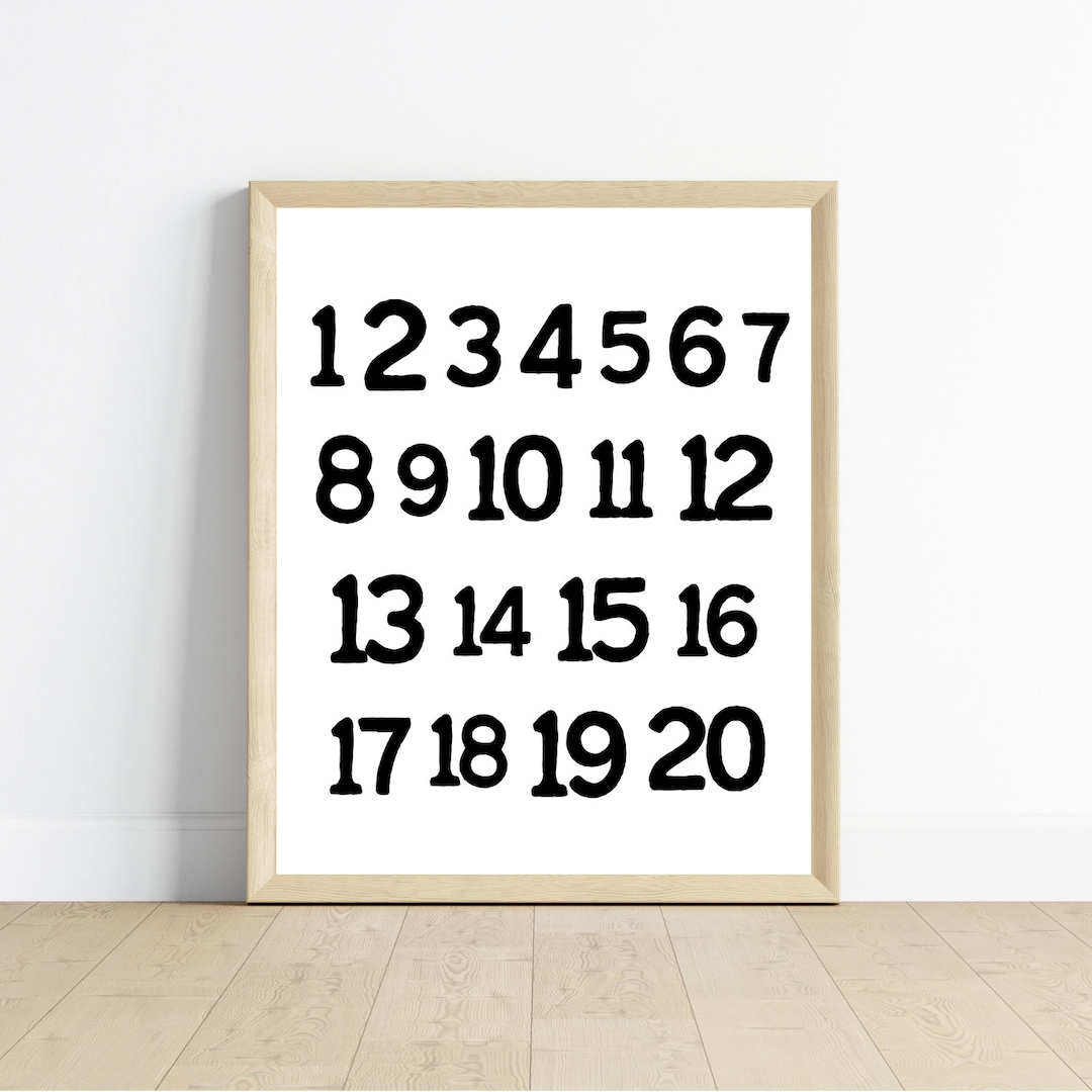 Numbers for Nursery/playroom/kids Room - Boys Room - Girls Room - 123s ...