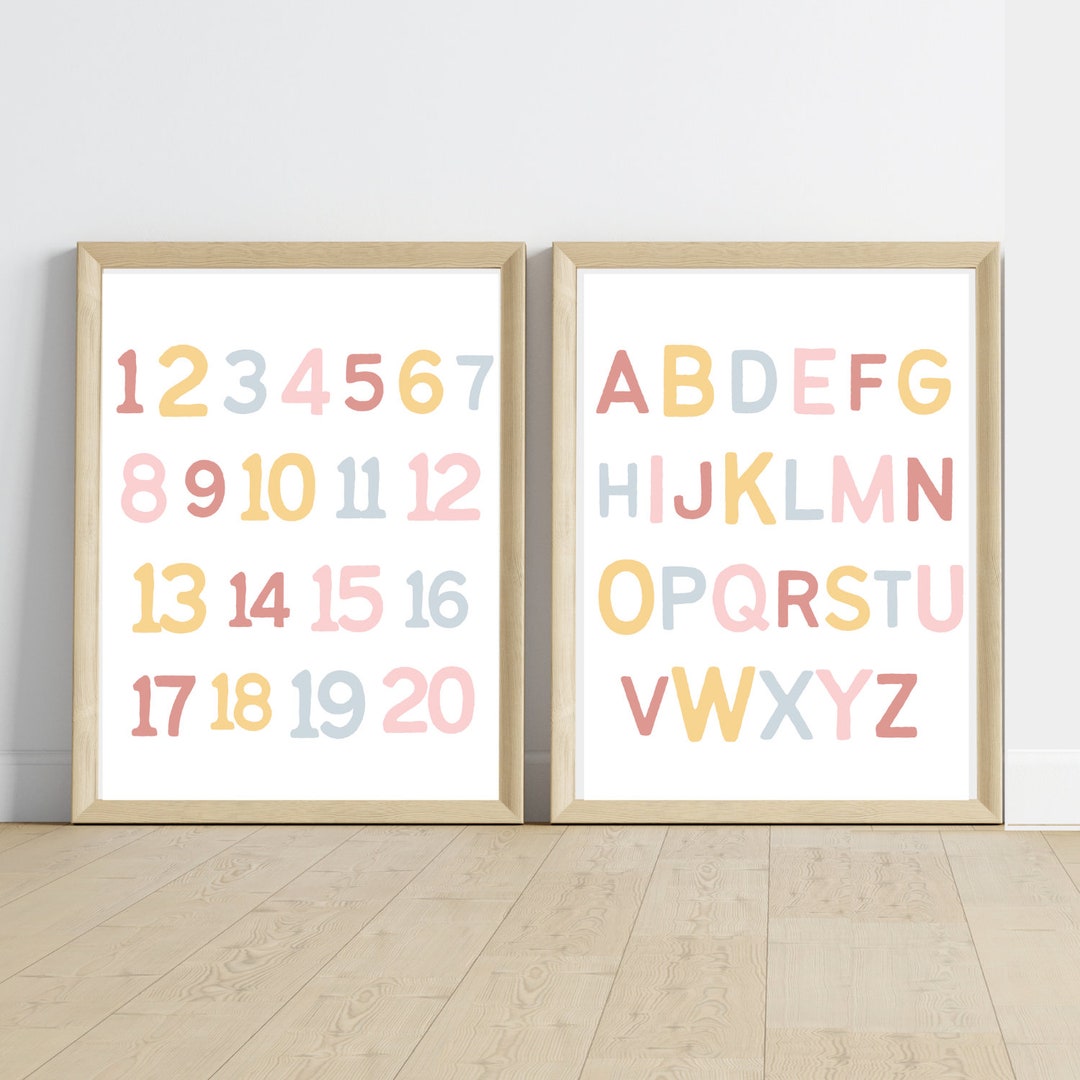 Numbers & Alphabet BUNDLE for Nursery/playroom/kids Room - Boys Room ...
