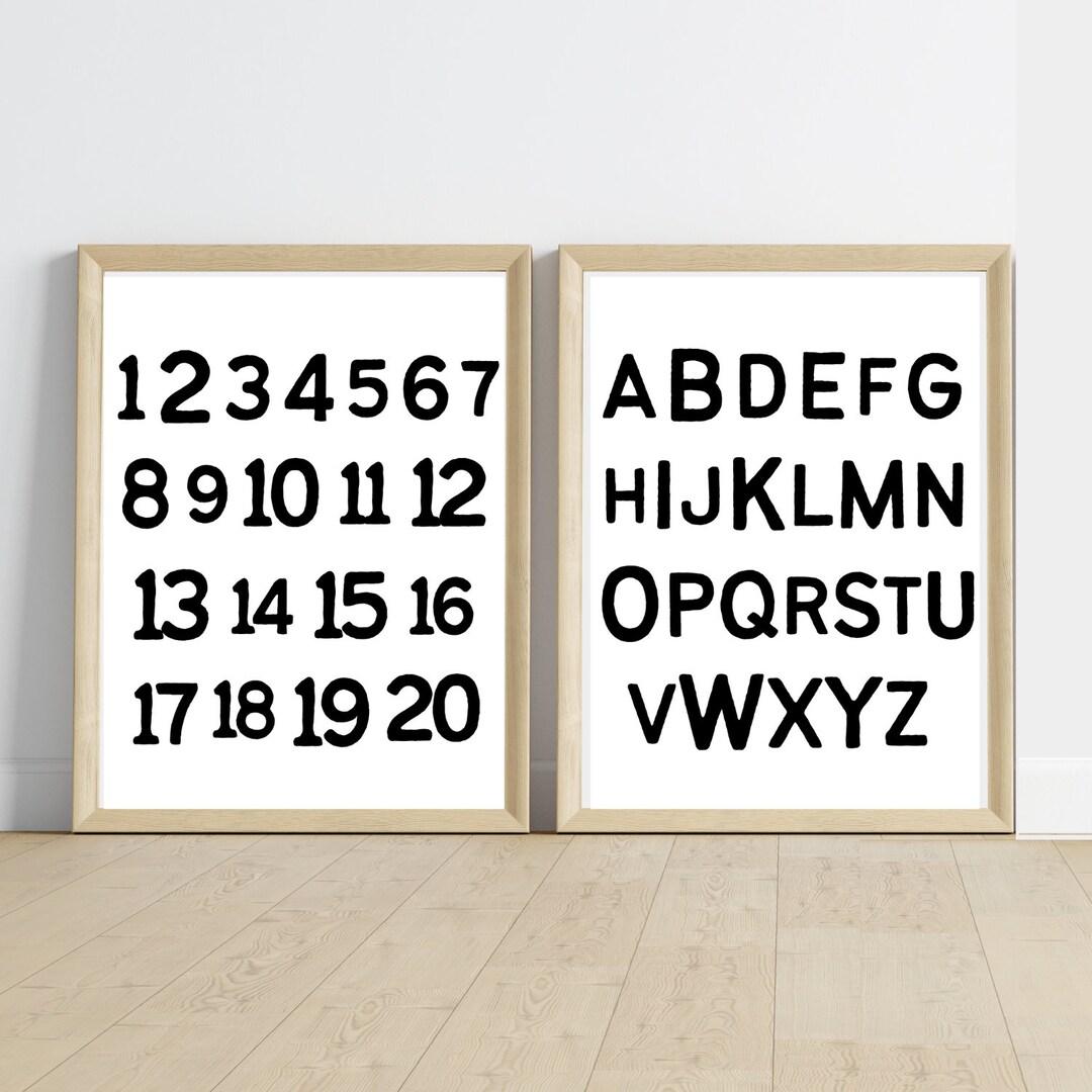 Numbers & Alphabet BUNDLE for Nursery/playroom/kids Room - Boys Room ...