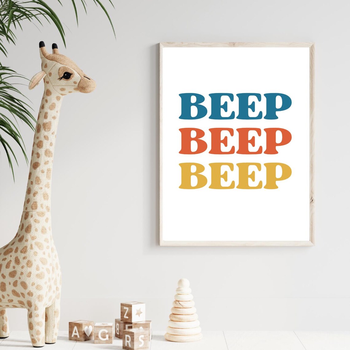 Beep Beep Beep Print for Nursery/playroom/kids Room - Boys Room - Girls ...