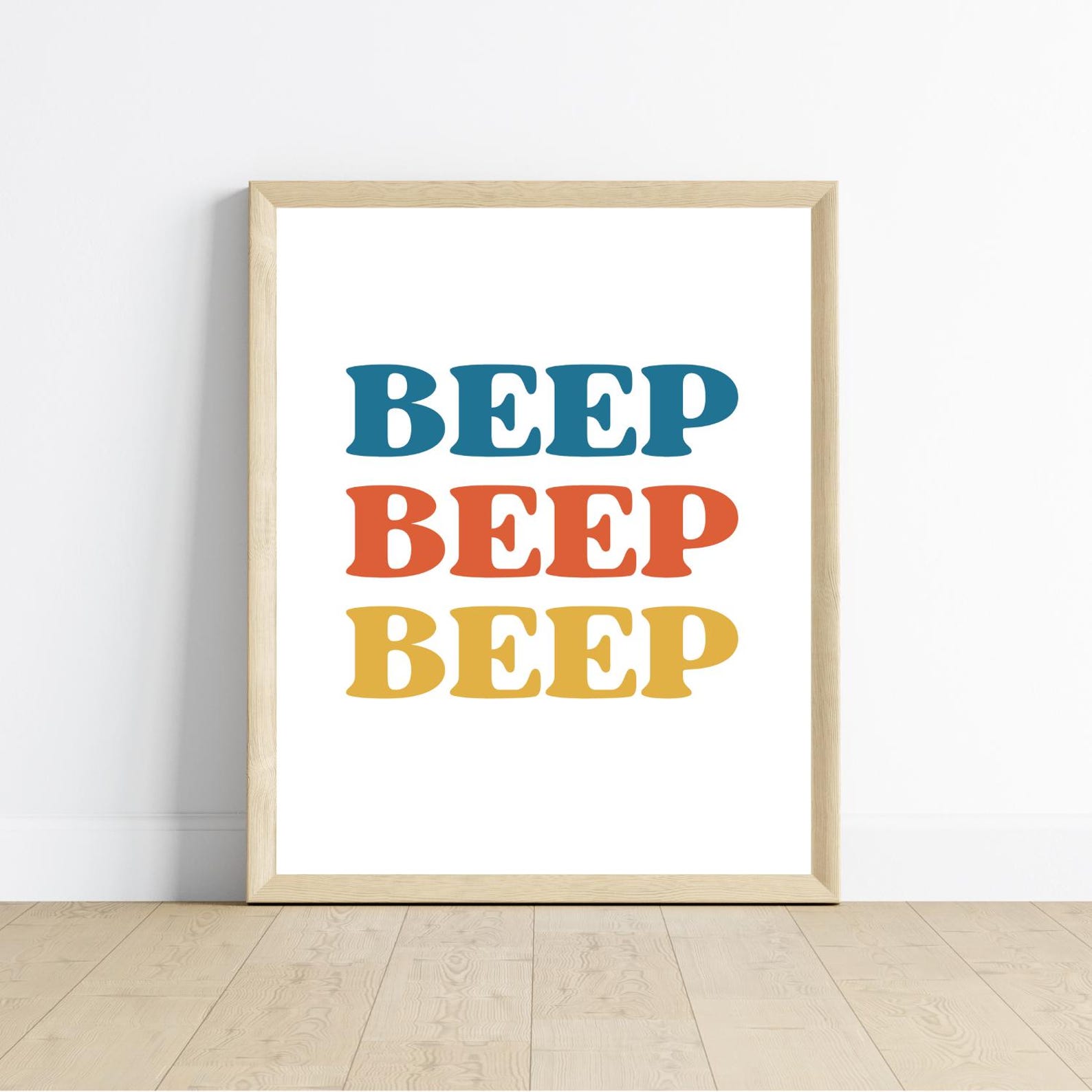 Beep Beep Beep Print for Nursery/playroom/kids Room - Boys Room - Girls ...