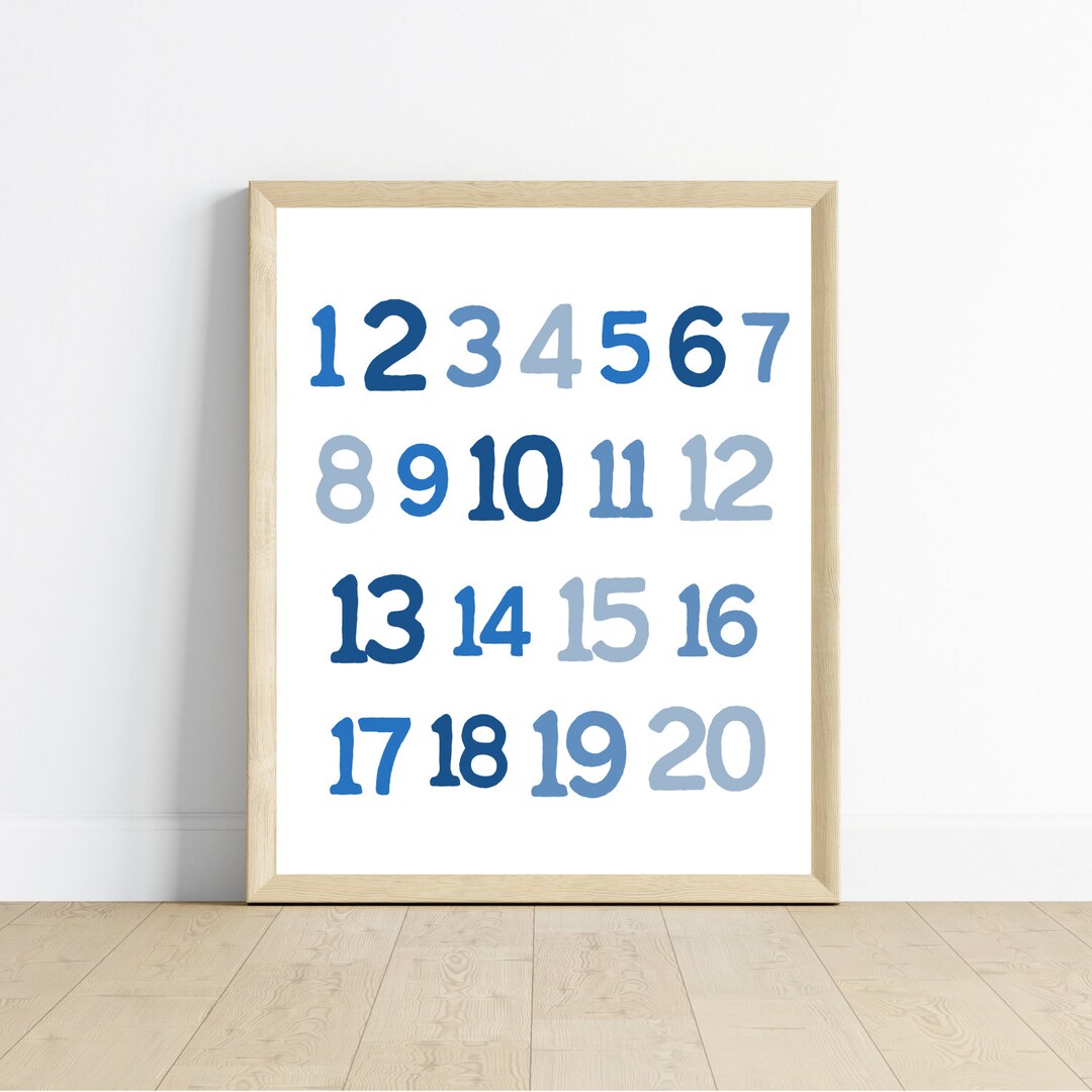 Numbers for Nursery/playroom/kids Room - Boys Room - Girls Room - 123s ...