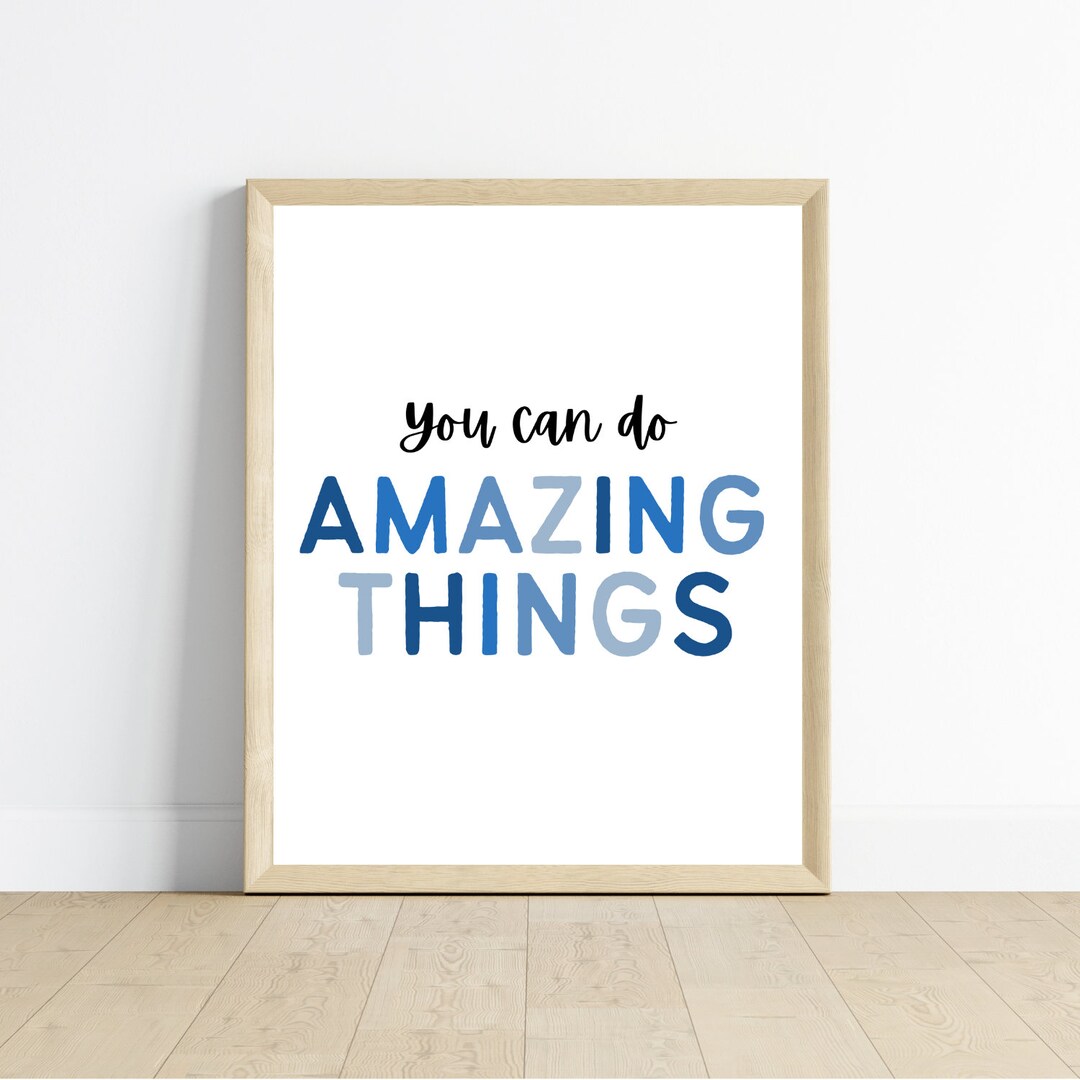 You Can Do Amazing Things Print for Nursery/playroom/kids Room - Boys ...
