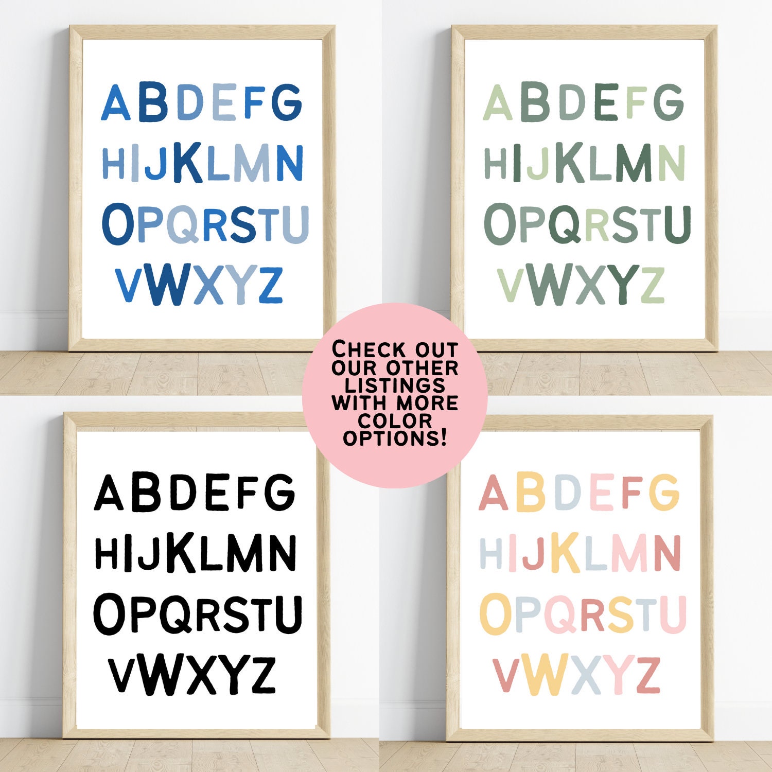 Alphabet for Nursery/playroom/kids Room - Boys Room - Girls Room - Abcs ...