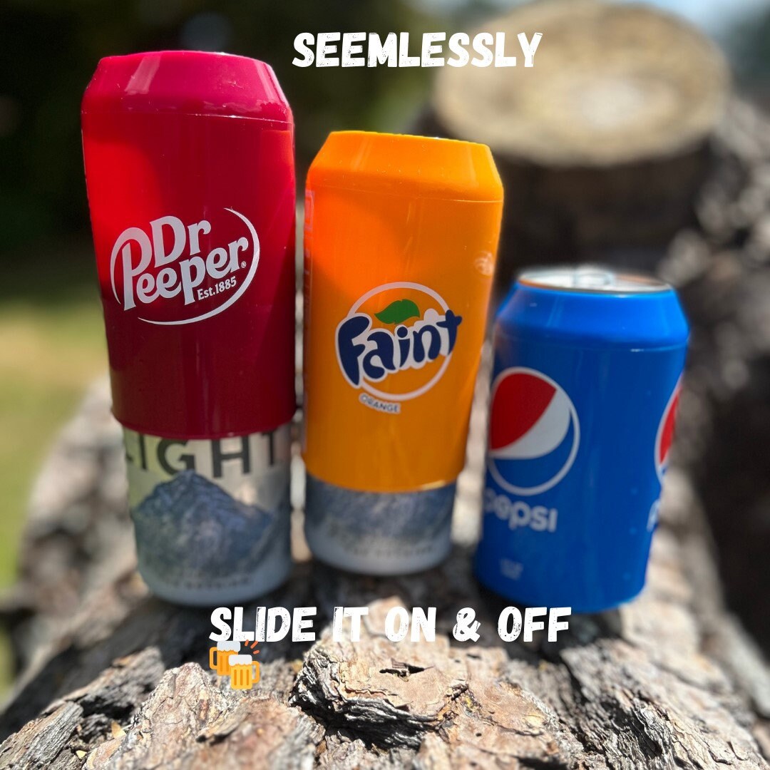 Beer Can Koozie Silicone, Soda Can Disguise, Funny Beer Cooler, Stealth ...