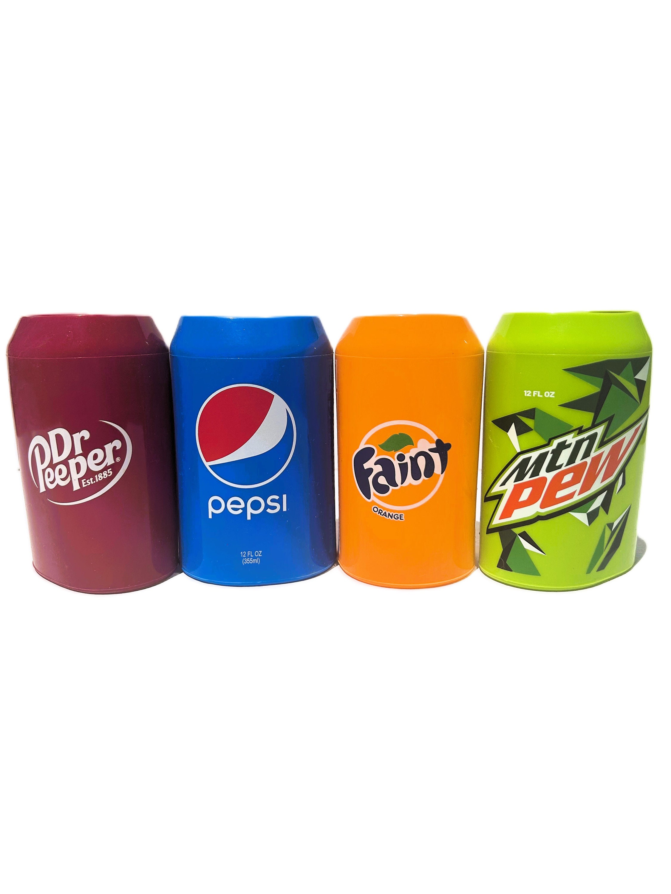 Reusable 4-pack Silicone Can Sleeve - Beverage Can Cover Conceals 12oz ...