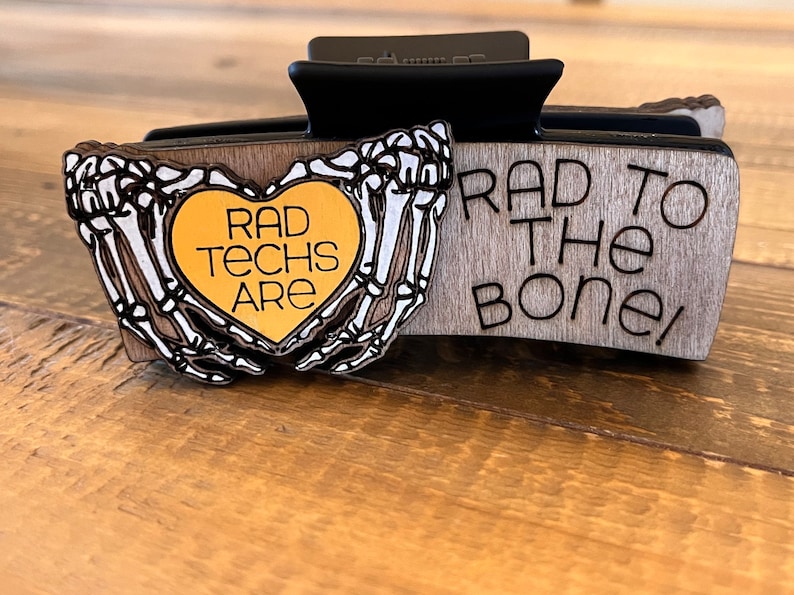 Radiology Tech, Rad Techs Are Bad to the Bone, Rad Tech Hair Clip SVG ...
