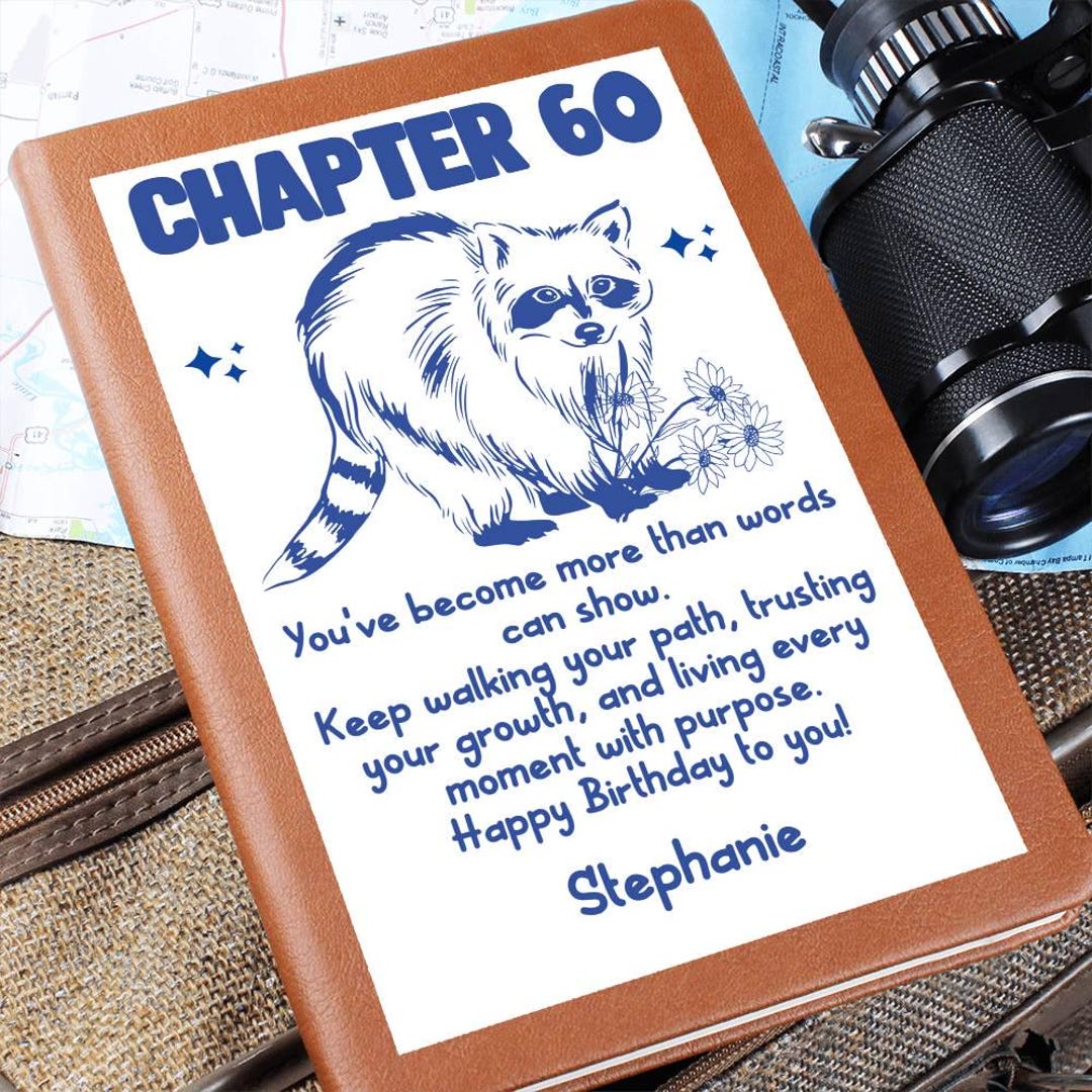 60th Birthday Journal Gifts for Readers Vintage Feral & Sixty Note Book ...