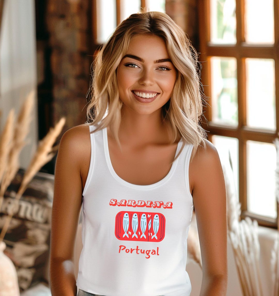 Sardine Racerback Tank for Teen Portugal Tank Top for Coastal Grandma ...