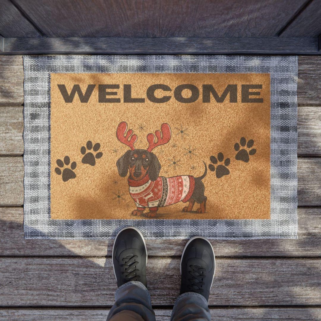 Welcome Dachshund Door Mat,front Door Mat,weiner Dog Porch Welcome Mat ...