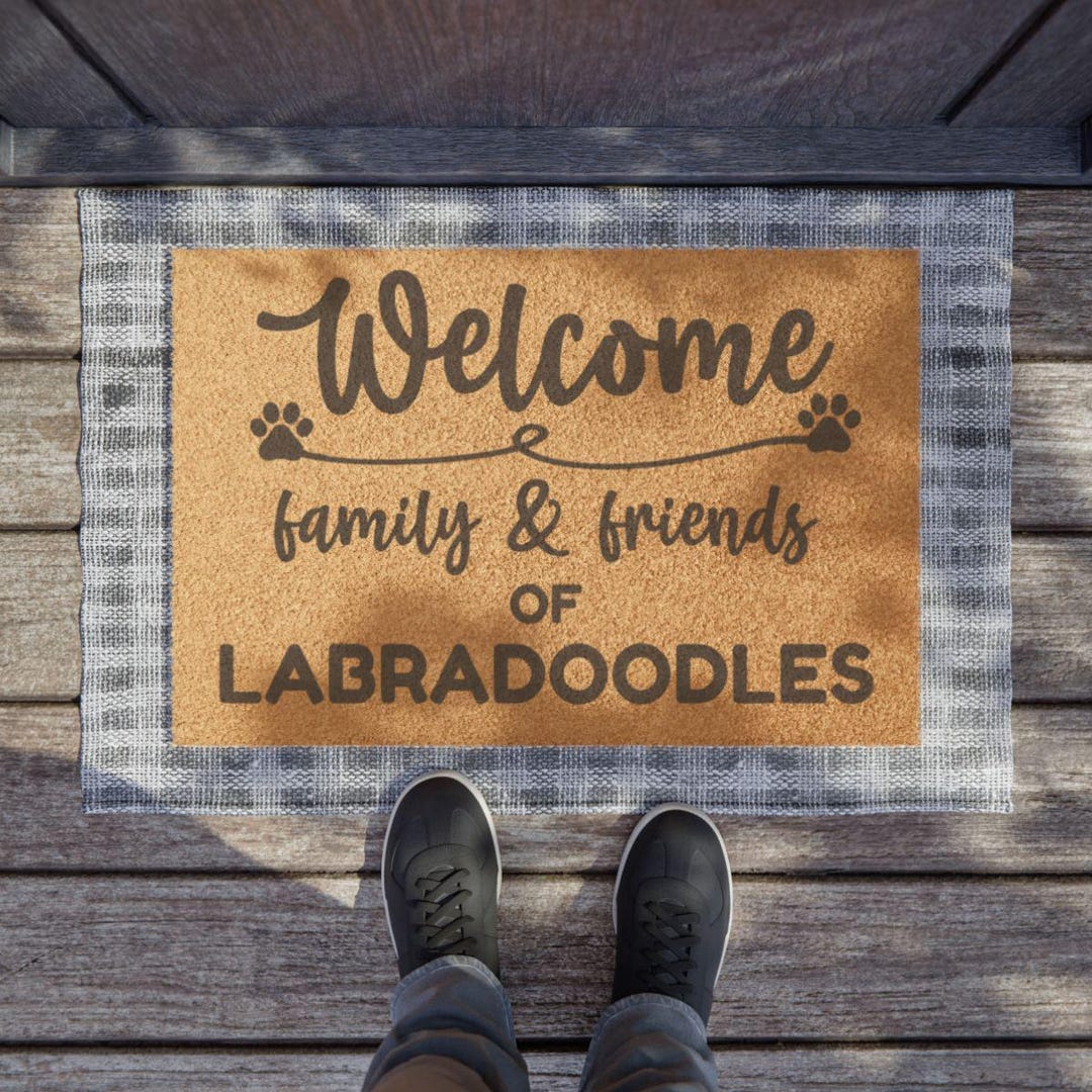 Welcome Labradoodle Door Mat,front Door Mat,doodle Dog Porch Welcome ...