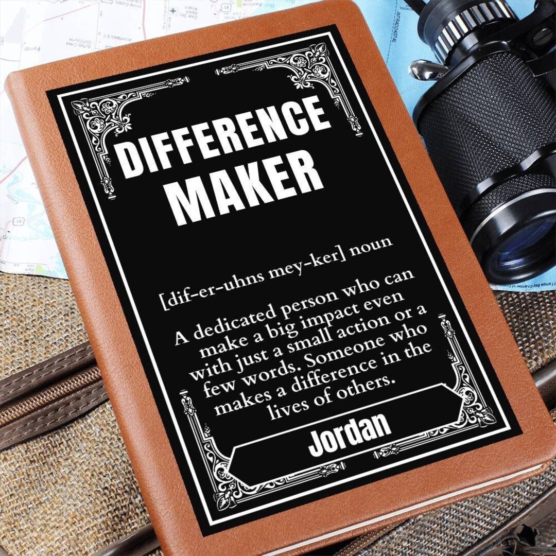 Difference Maker Journal With Your Name, Personalized Difference Maker ...