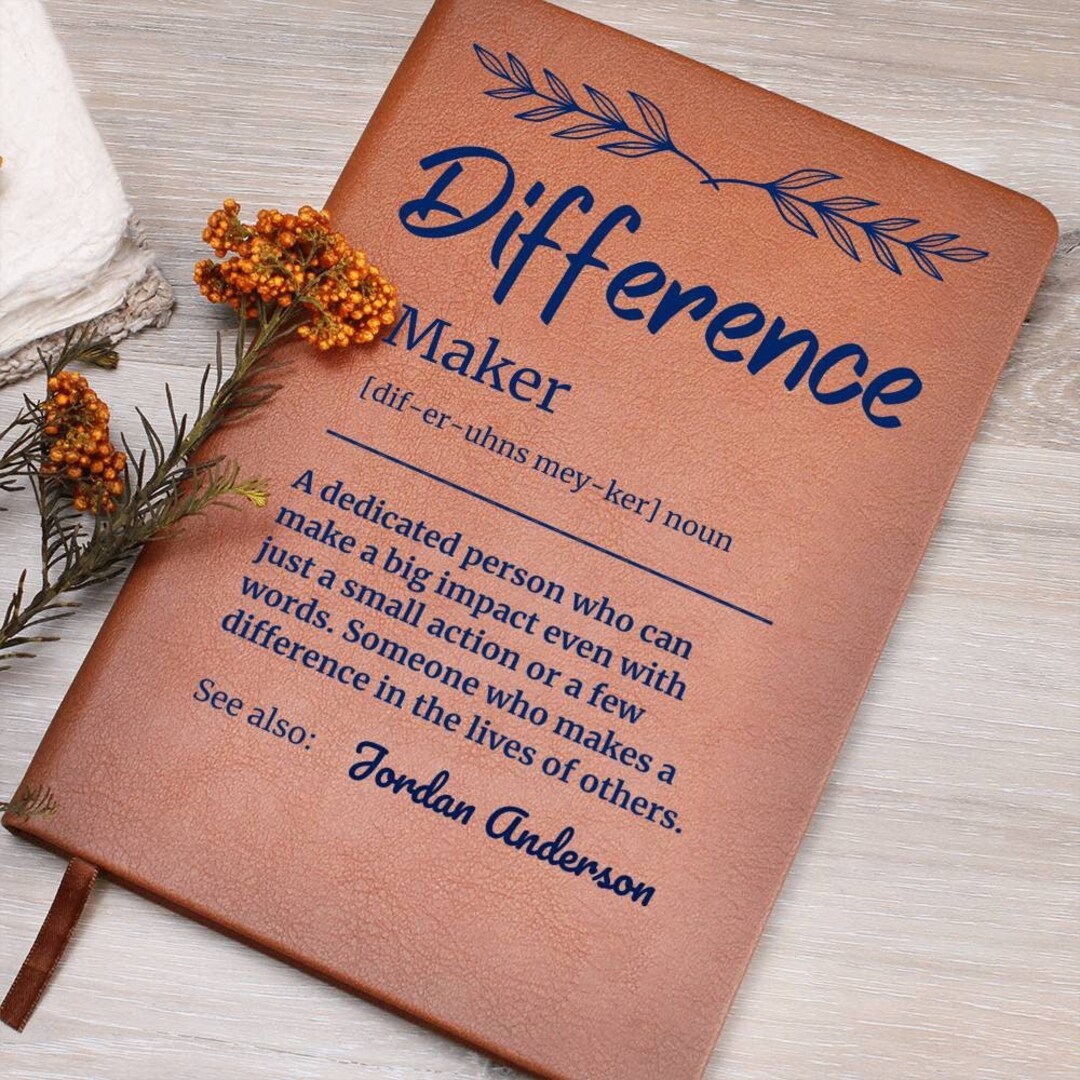 Difference Maker Journal With Your Name, Personalized Difference Maker ...