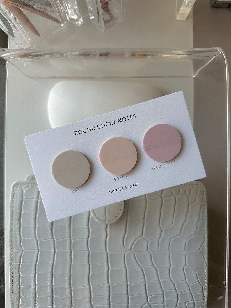 Round Sticky Notes, Post It Notes, Circle, Set of 3, Transparent ...