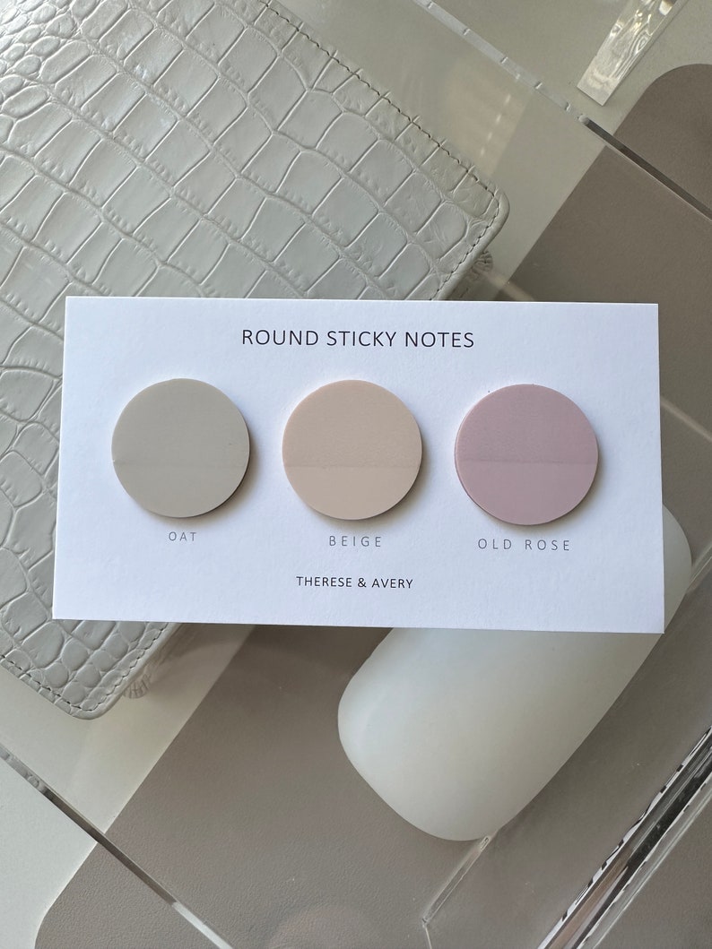 Round Sticky Notes, Post It Notes, Circle, Set of 3, Transparent ...