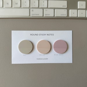 Round Sticky Notes, Post It Notes, Circle, Set of 3, Transparent ...