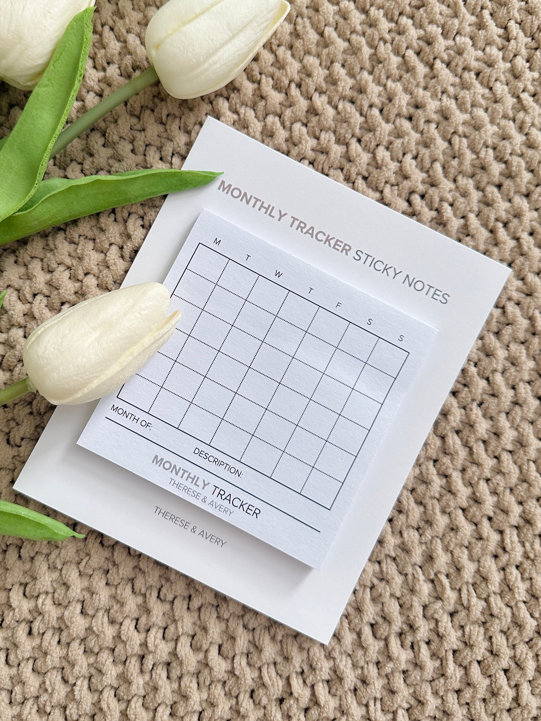Square Tracker Sticky Notes: To-do, Weekly, Monthly (3.5 X 3.5 In) - Etsy