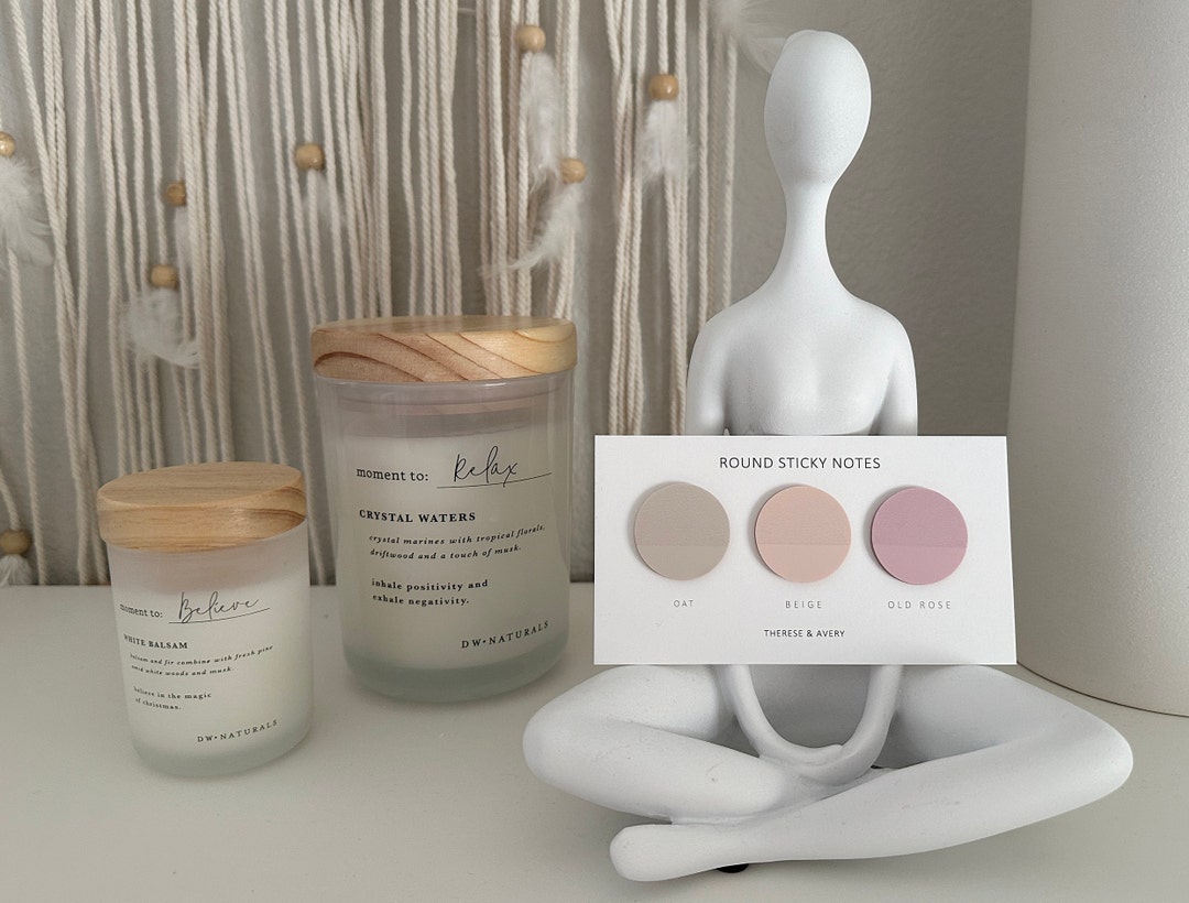 Round Sticky Notes, Post It Notes, Circle, Set of 3, Transparent ...