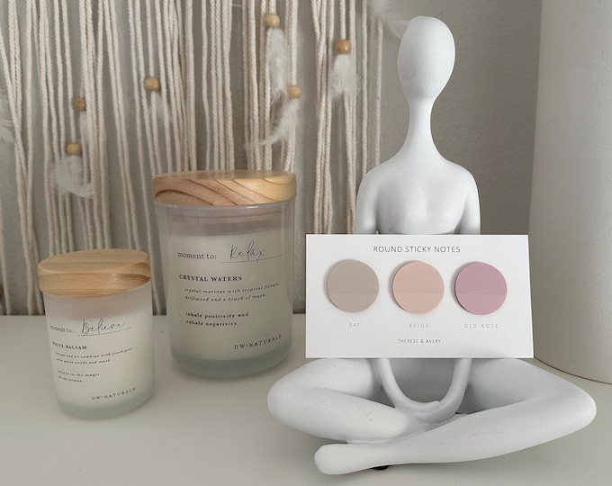 Round Sticky Notes, Post It Notes, Circle, Set of 3, Transparent ...