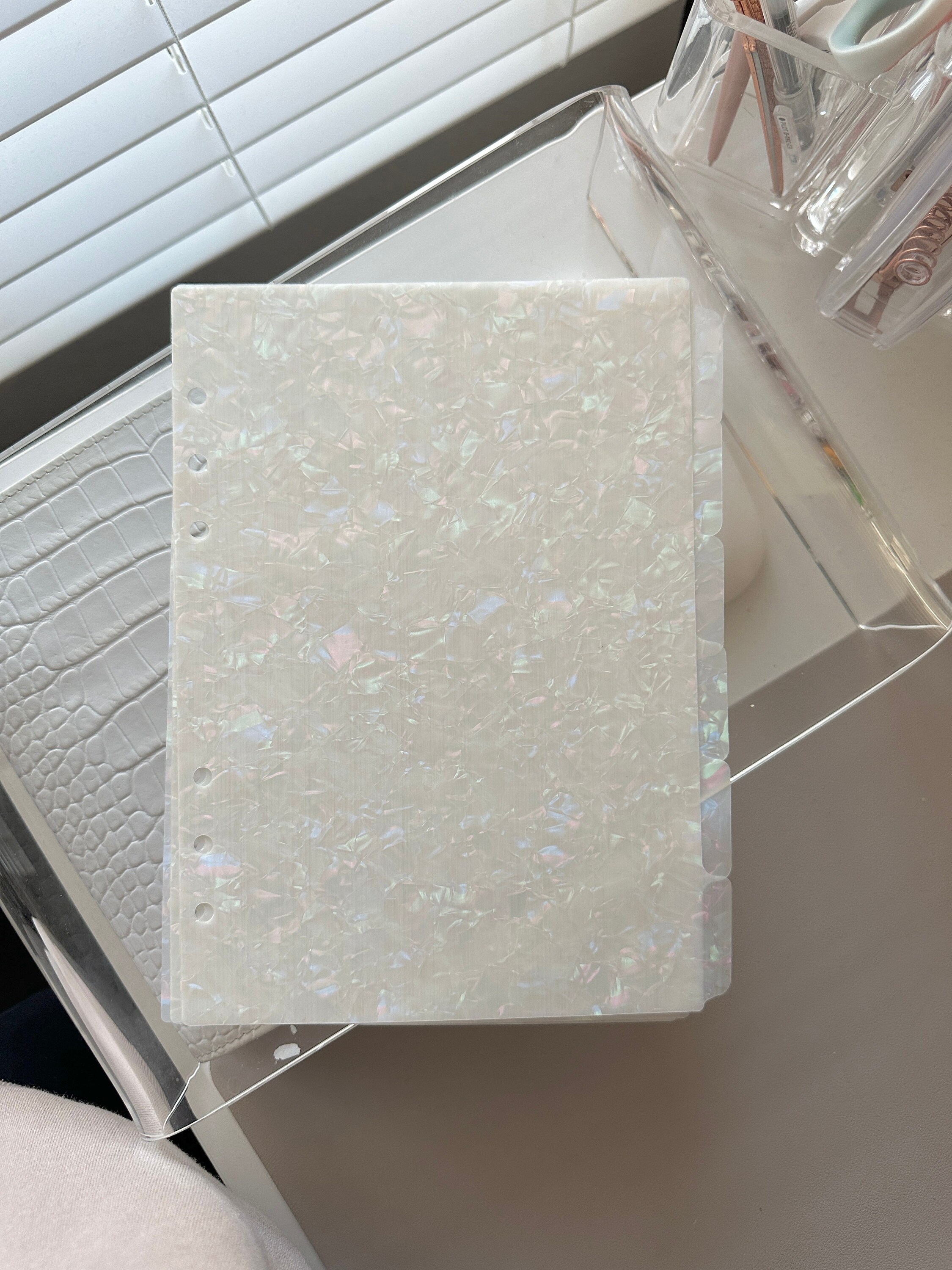 A5 Planner Divider Tabs: Frosted Shell Effect, Set of 6 - Etsy